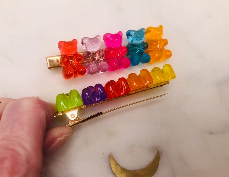 Gummy Bear Hair Clip Teddy Bear Hair Clip Colorful Hair Clip - Etsy
