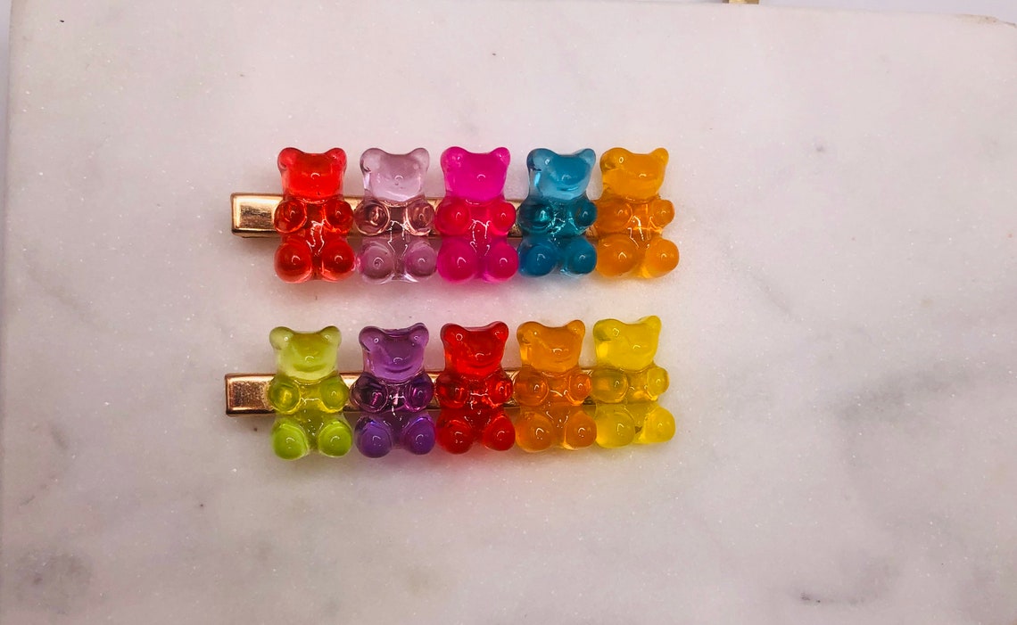 Gummy Bear Hair Clip Teddy Bear Hair Clip Colorful Hair Clip - Etsy