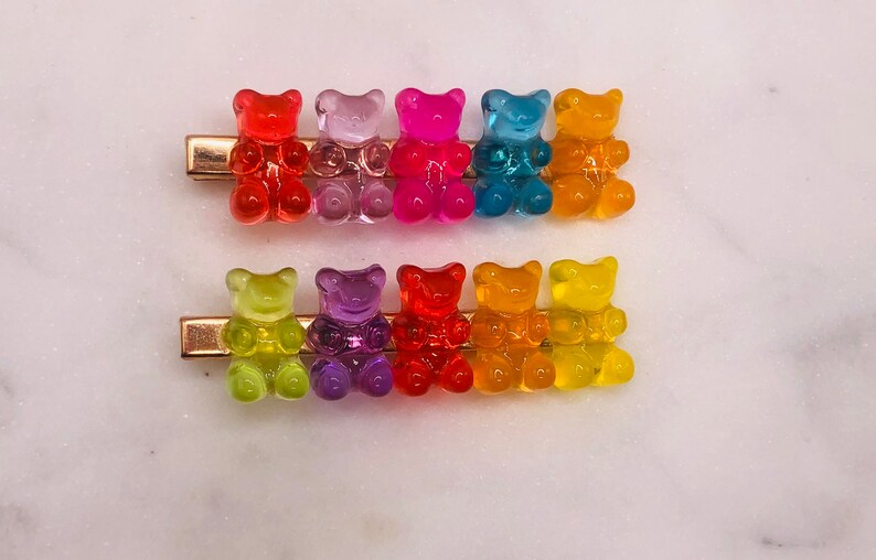 Gummy Bear Hair Clip, Teddy Bear Hair Clip, Colorful Hair Clip - Etsy