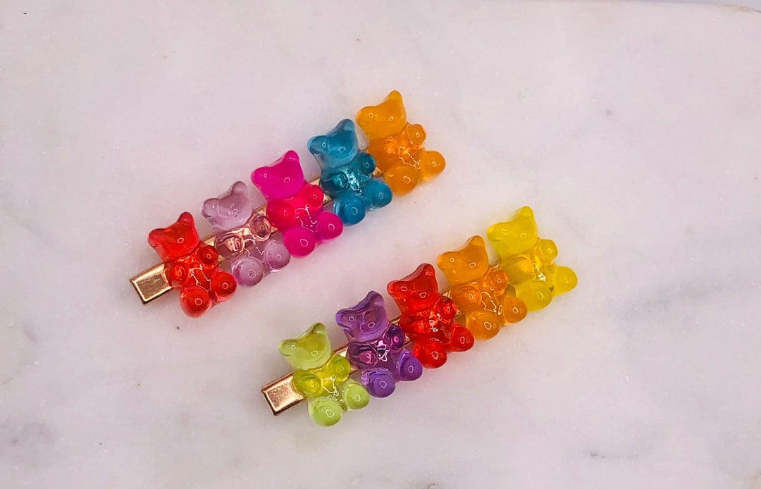 Gummy Bear Hair Clip, Teddy Bear Hair Clip, Colorful Hair Clip - Etsy