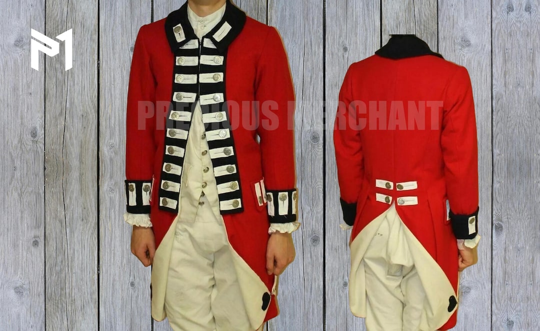 Men's British Army Redcoat - Revolutionary War Soldier Uniform ...