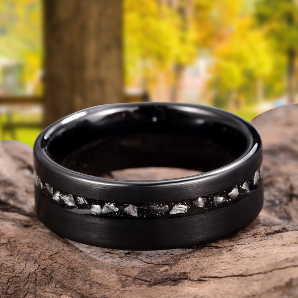 Meteorite Ring - Etsy