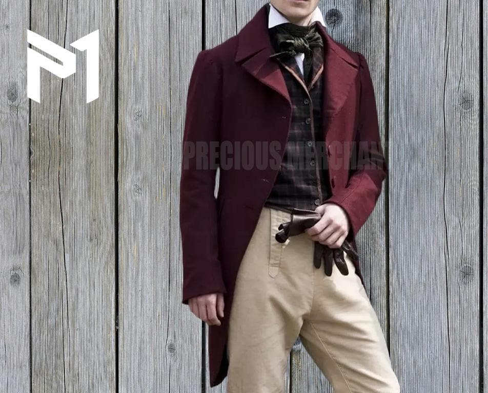 Men's Burgundy Regency Tailcoat - 19th Century Victorian Frock Coat ...