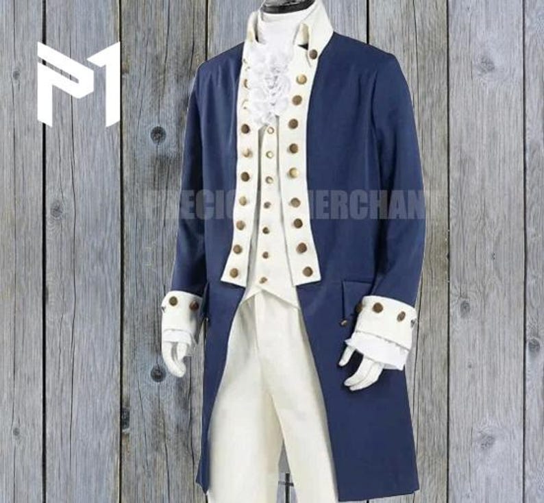 18th Century Revolutionary War Officer Coat - Colonial Navy Uniform ...