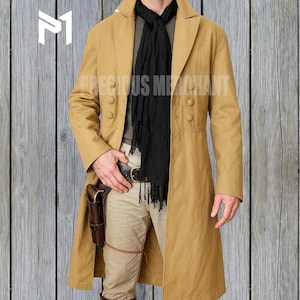 Men's 19th Century Khaki Duster Coat - Western Cowboy Outlaw Style - Etsy