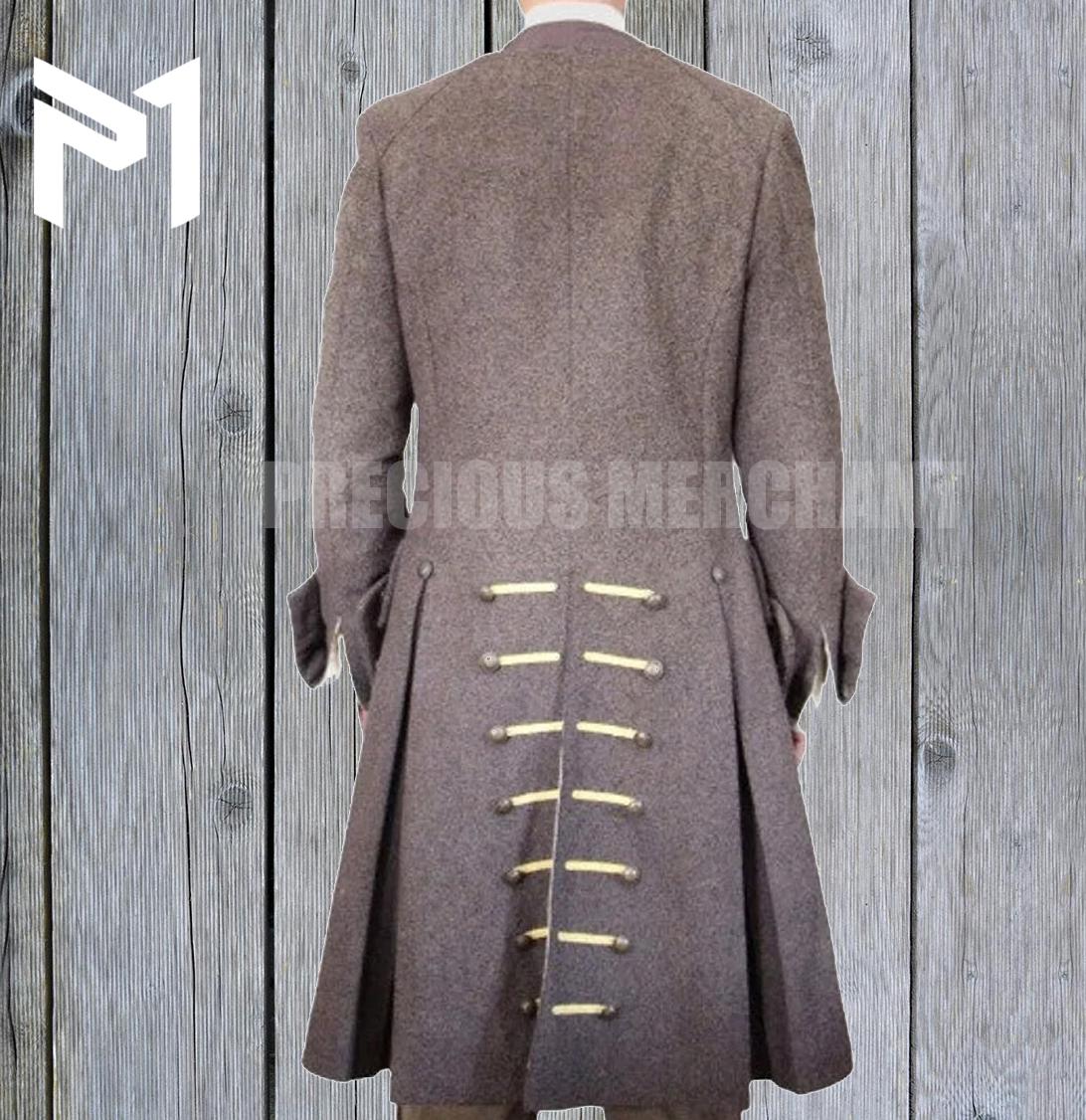 Brown Wool Frock Coat: 18th Century Colonial Captain Jacket - Etsy