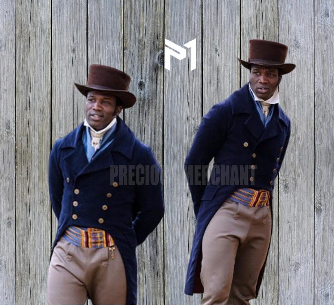 Men’s Blue Wool Regency Tailcoat – Jeremy Malcolm Inspired 19th Century ...