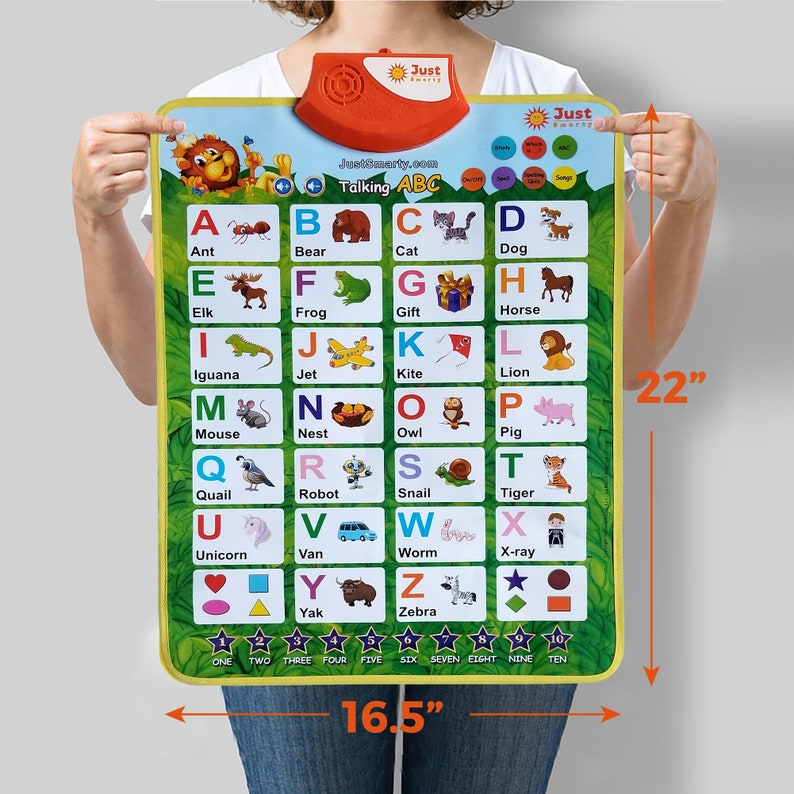 Just Smarty Green Interactive Alphabet Poster, Best Educational Toy for ...