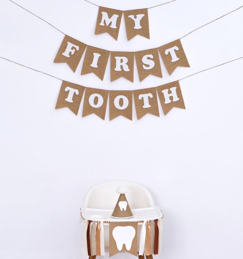 Custom Banner, My First Tooth Banner, Baby First Tooth Dentist Party ...