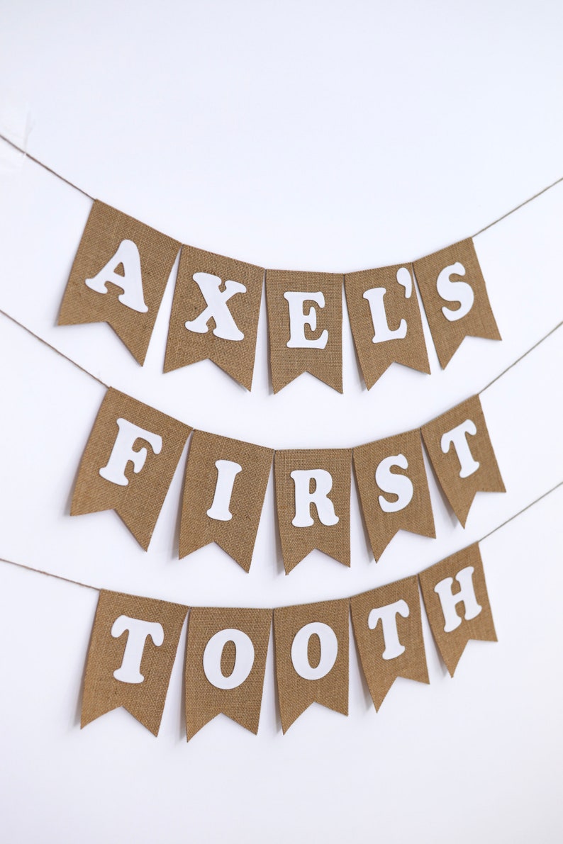 Custom Banner, My First Tooth Banner, Baby First Tooth Dentist Party ...