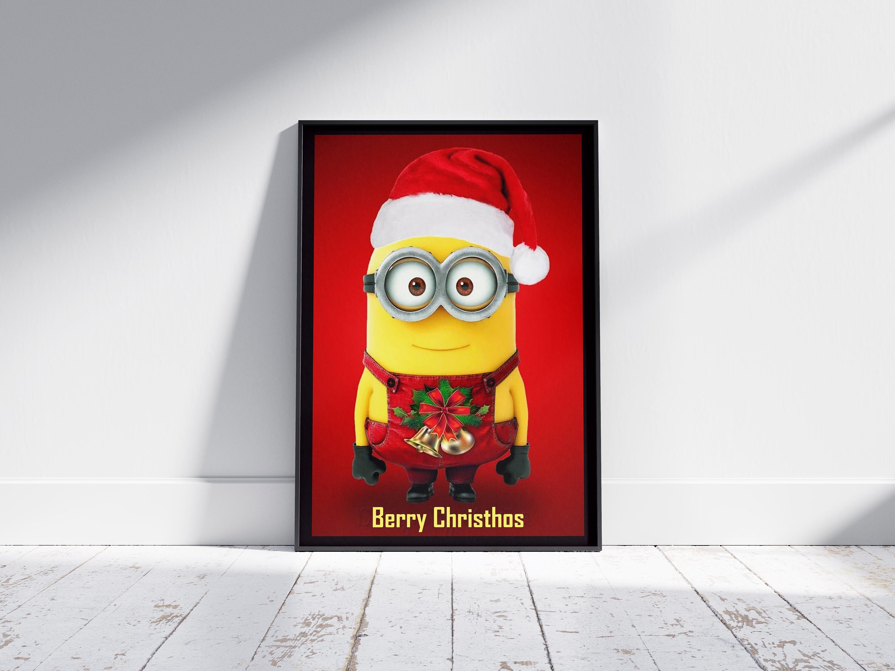 BERRY CHRISTHOS Minion Christmas Digital Wall Poster - Etsy