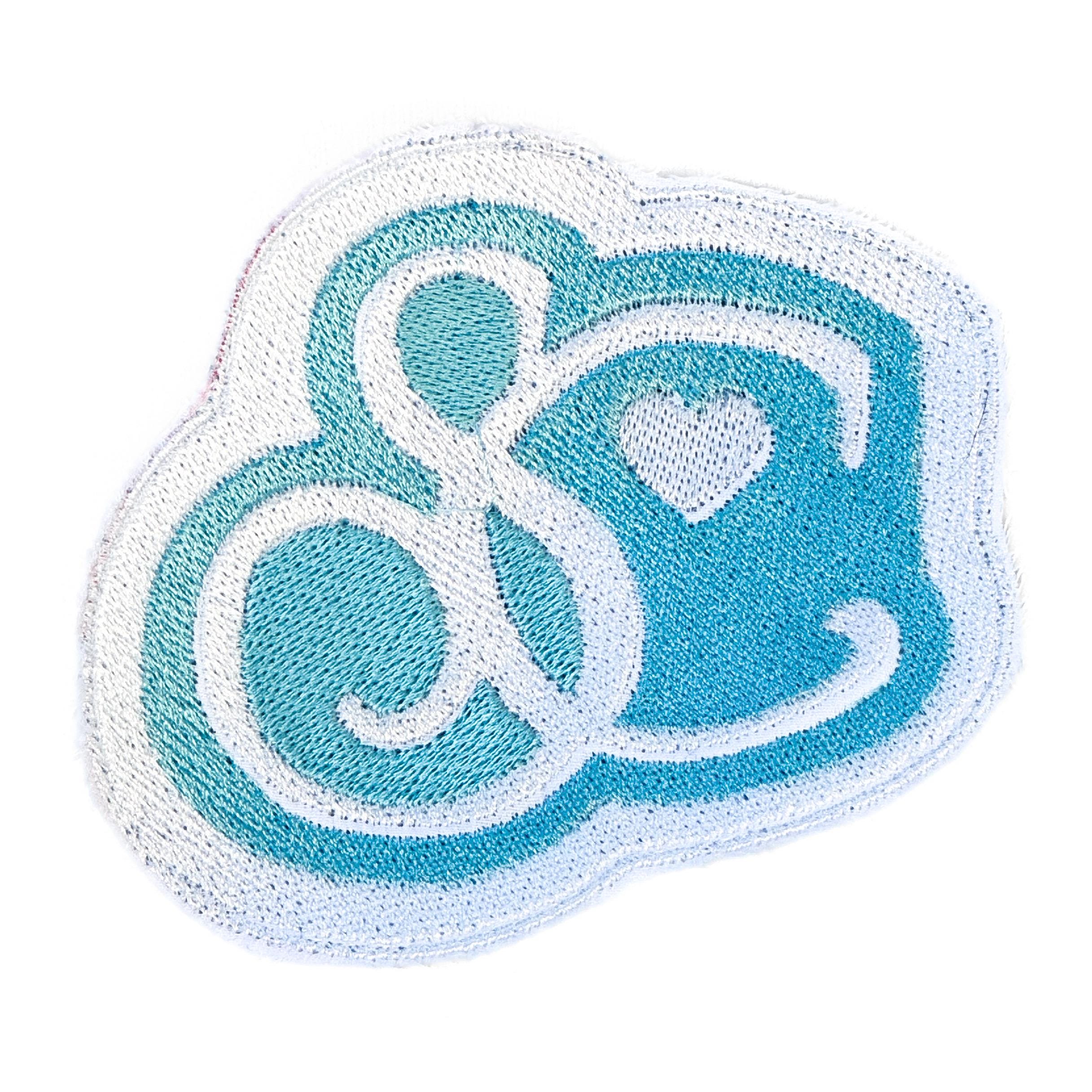 Sabrina Carpenter Monogram Embroidery Patch Blue and White Iron-on ...