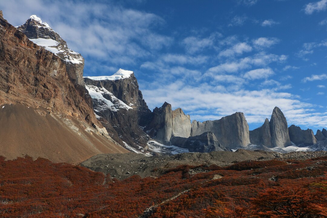 Torres Del Paine National Park Patagonia Chile Mountains Fall Autumn ...