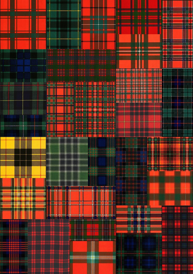 44 Tartans From Lamond to Macleod - Out of Copyright Images to Use for Anything You Like - Etsy