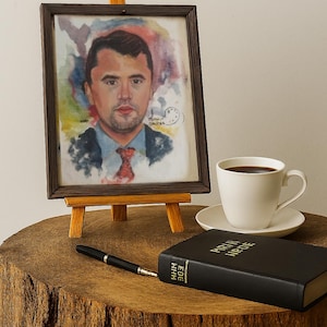Charlie Kirk Portrait Painting – Original Acrylic Art on Canvas - Etsy