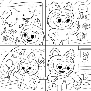 Color With Laboubo – Cute Printable Coloring Book for Kids, Animal ...