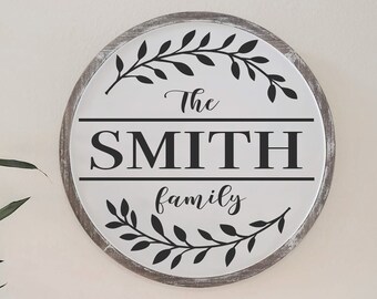 Wood Circle Name Sign - Etsy