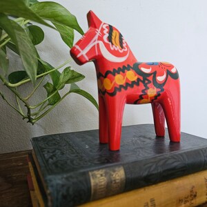 Vintage Swedish Dala Horse - Hand Carved and Painted - Etsy