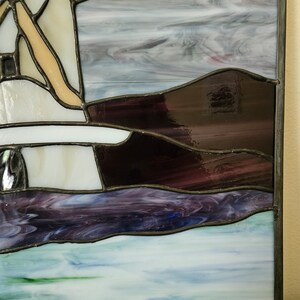 Vintage Stained Glass Windmill - Etsy