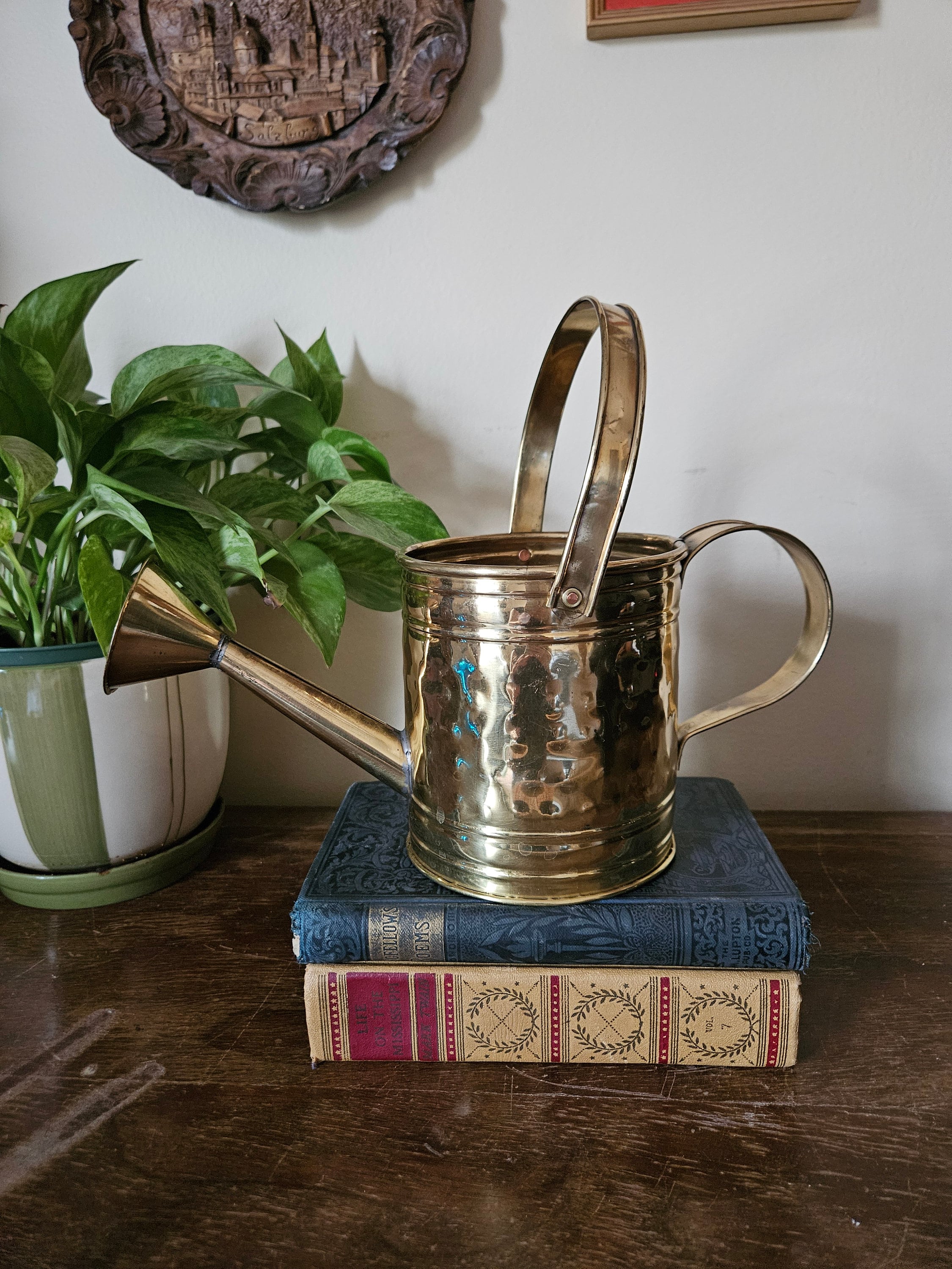 Vintage Brass Decorative Watering Can - Etsy