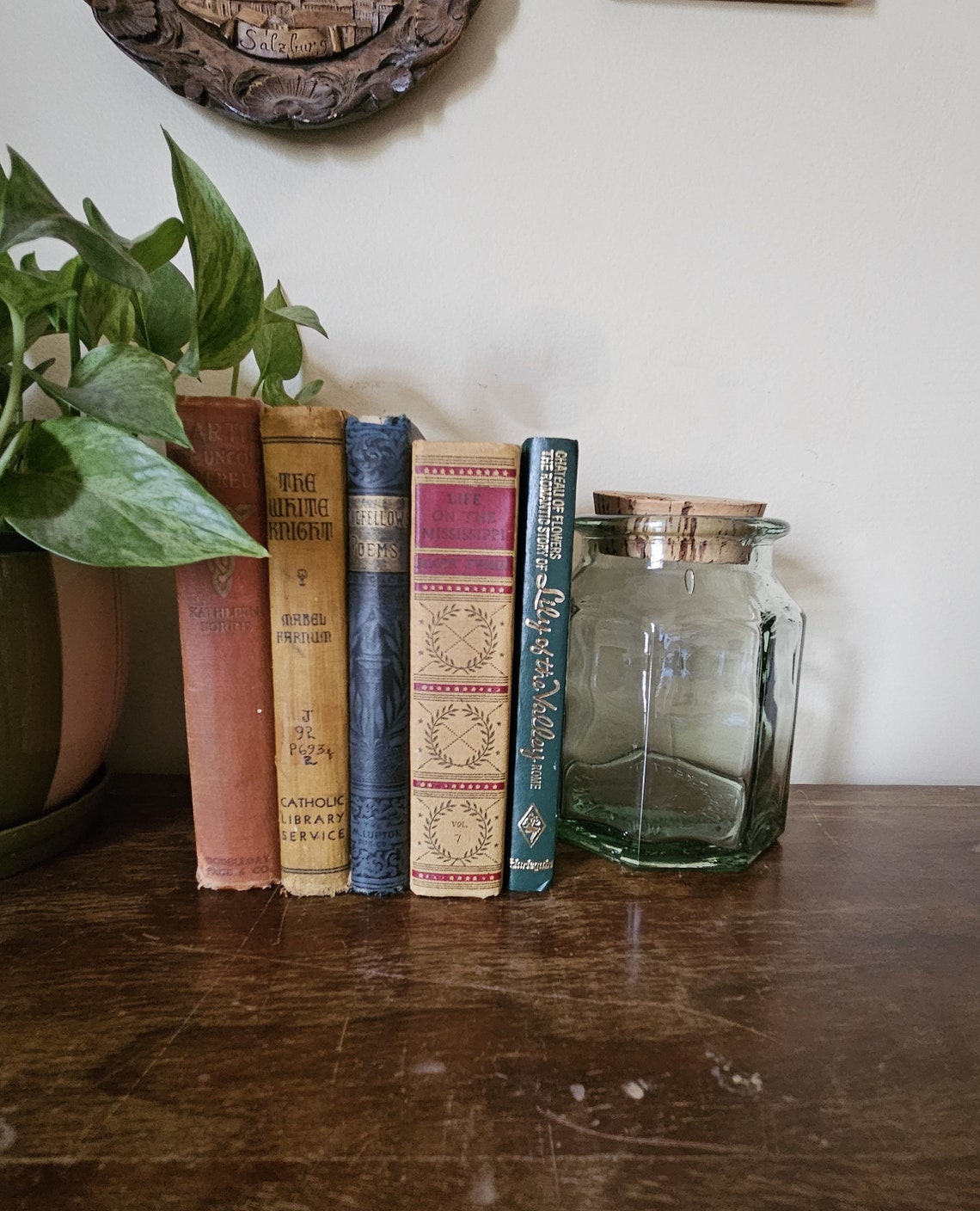 Vintage Ben Rickert Wayne N.J Octagonal Aqua Glass Jar With Cork Lid - Etsy