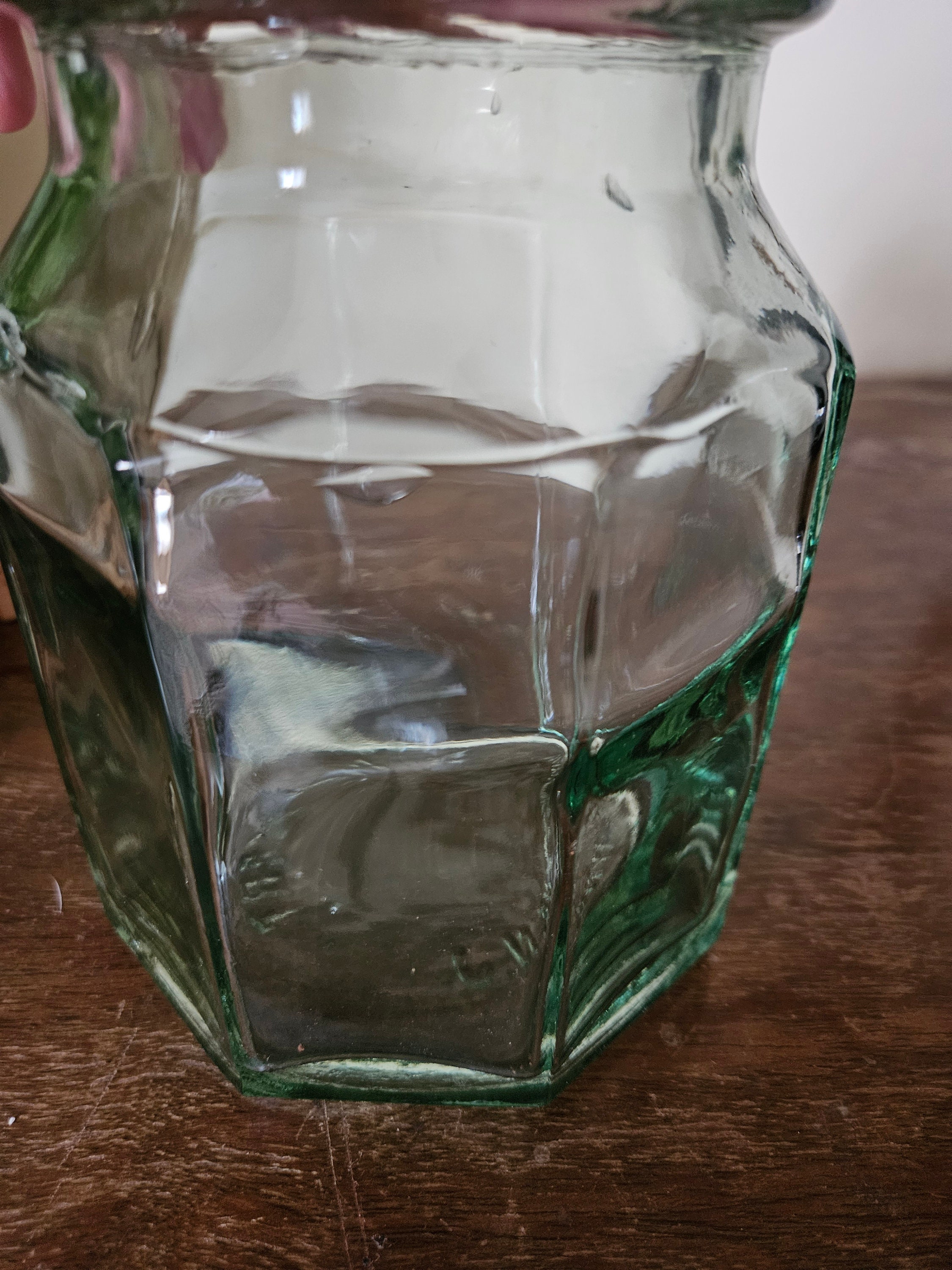 Vintage Ben Rickert Wayne N.J Octagonal Aqua Glass Jar With Cork Lid - Etsy