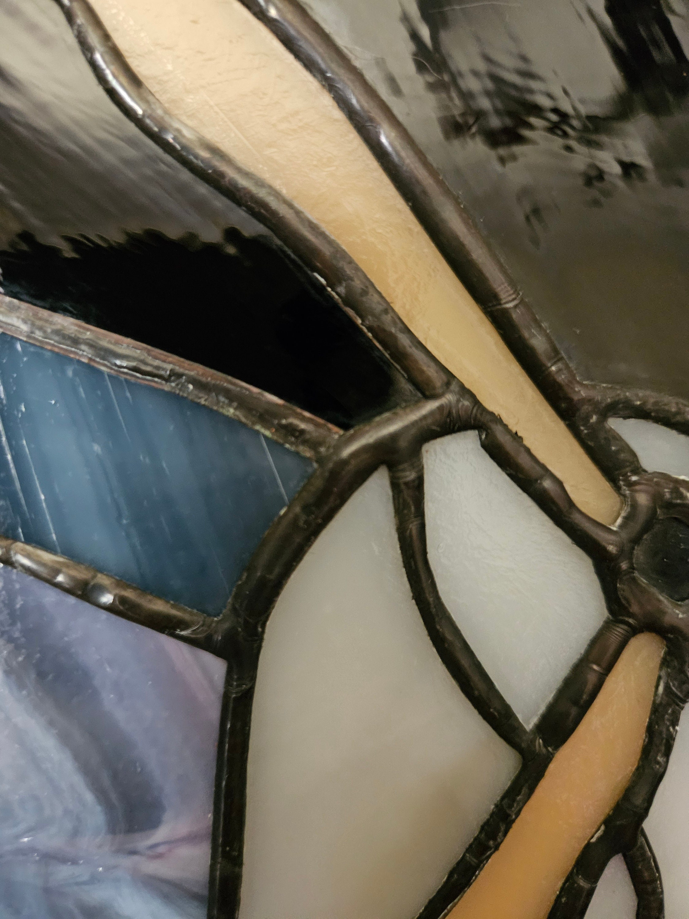 Vintage Stained Glass Windmill - Etsy