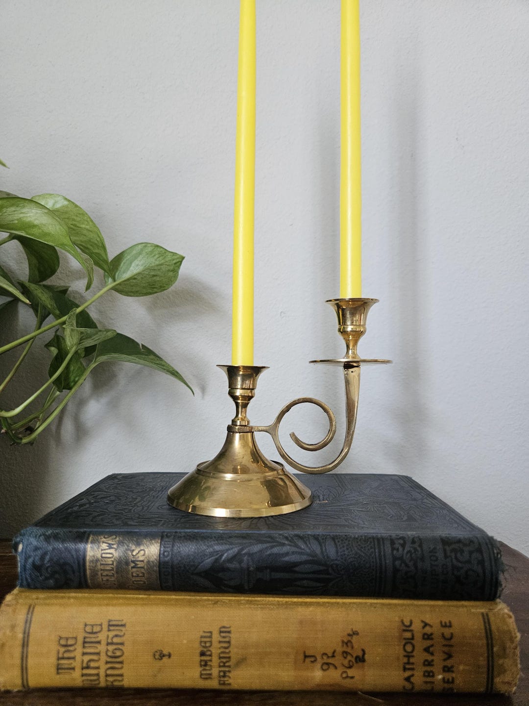 Vintage Brass Double Candlestick Holder India - Etsy