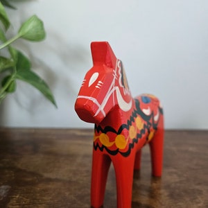 Vintage Swedish Dala Horse - Hand Carved and Painted - Etsy