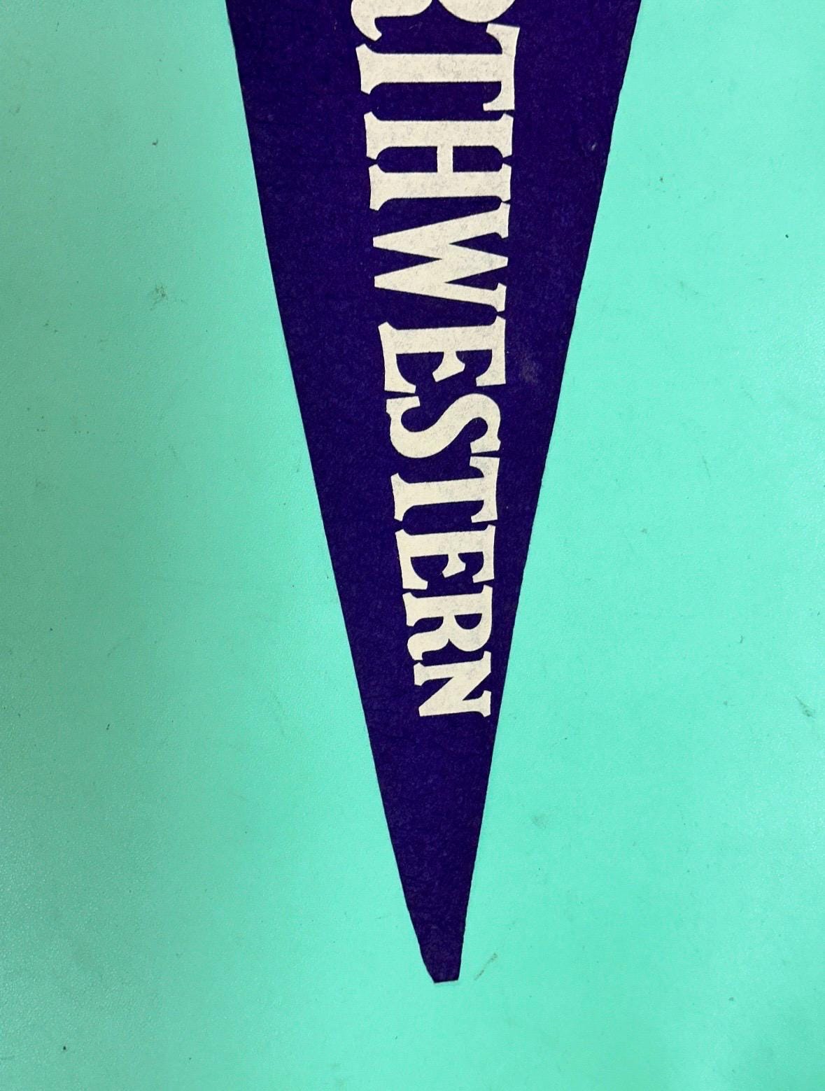 1950's Vintage Northwestern Wildcats College University 11.5x29 Inch ...