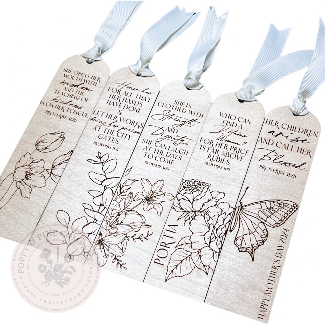 Proverbs 31 Virtuous Woman Bible Bookmarks SVG DIGITAL - Etsy