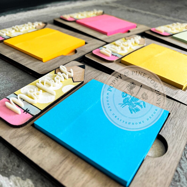 Teacher Pencil Sticky Note SVG Laser Cut File - Etsy Ireland