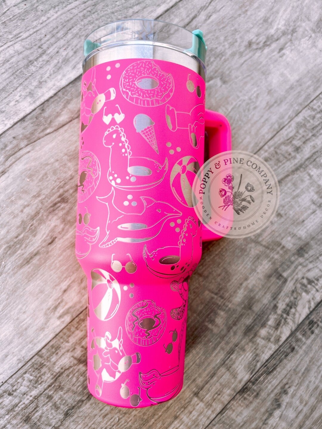 Summer Pool Float Wrap 40 Oz | Digital| Laser Cup Wrap - Etsy