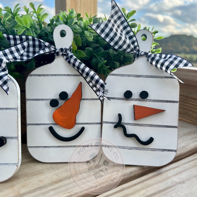 Paddle Board Snowmen | Laser Cut File| Glowforge | Holiday| Christmas ...