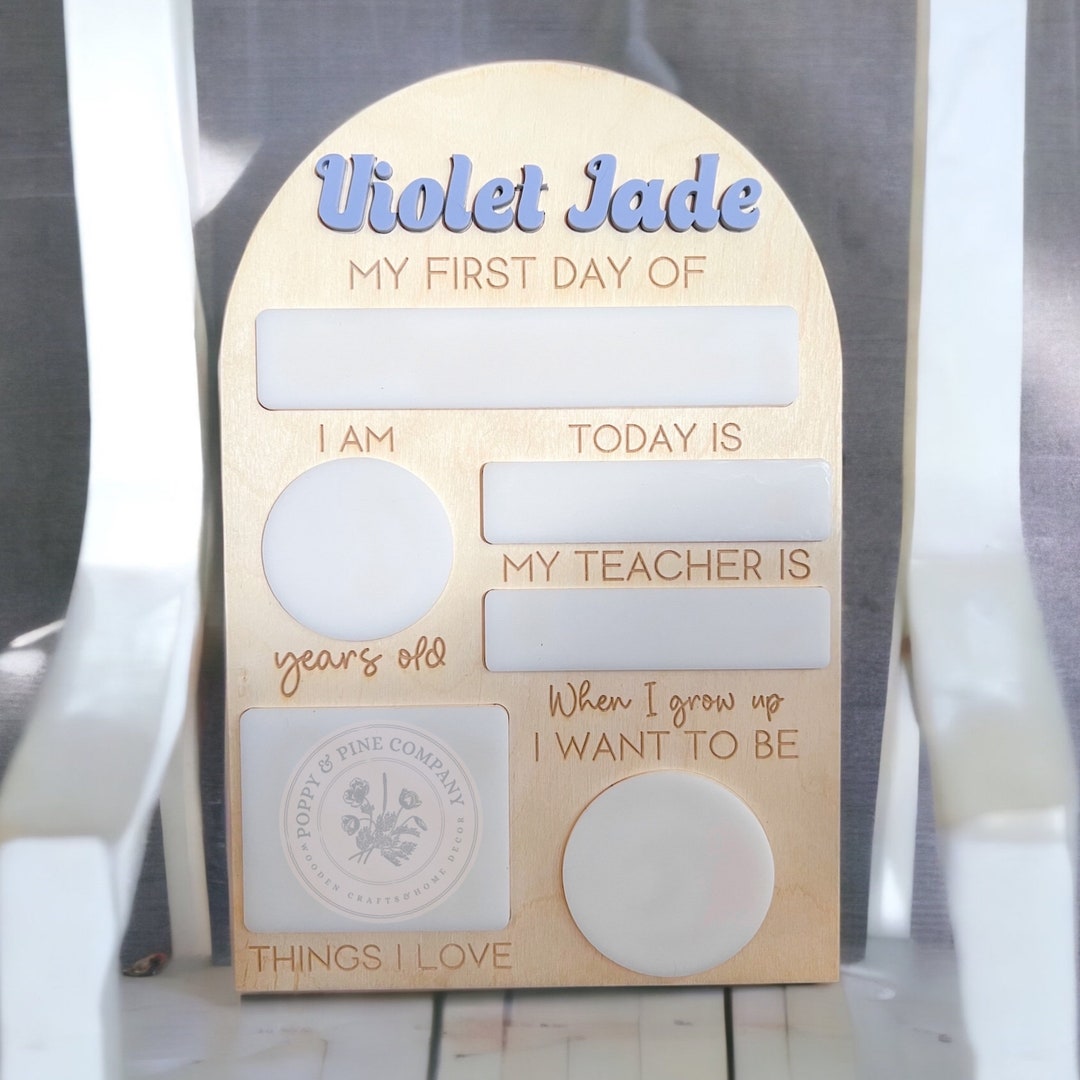 My First Day of School Sign | Dry Erase| DIGITAL FILE - Etsy