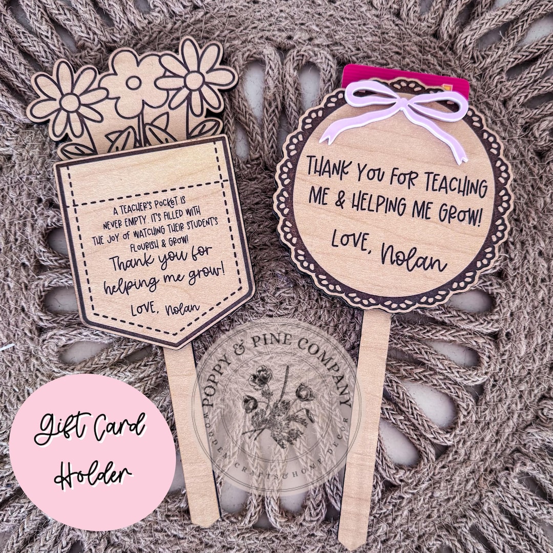 Thanks for Helping Me Grow Plant Stake Gift Card Holder DIGITAL - Etsy