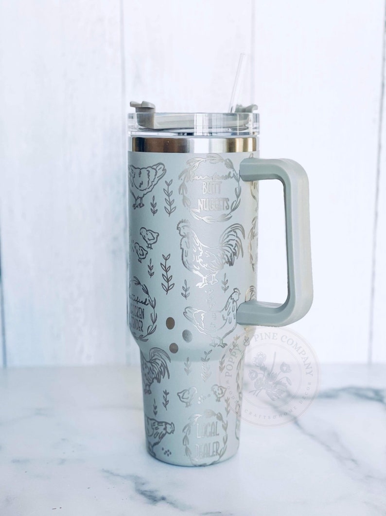 Hand Drawn Chicken Design Full 40 Oz Cup Wrap| Rooster| Chicks| Digital ...