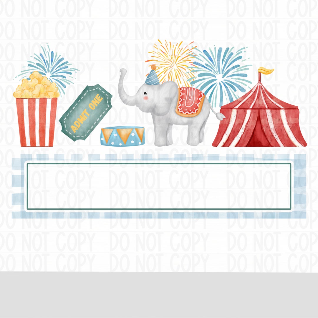 Circus Name Watercolor Digital - Etsy