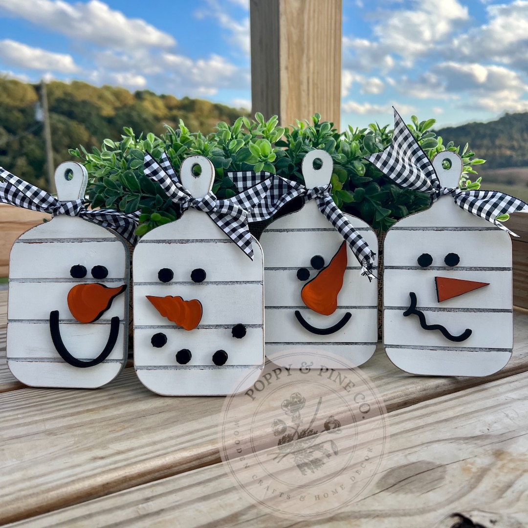 Paddle Board Snowmen | Laser Cut File| Glowforge | Holiday| Christmas ...
