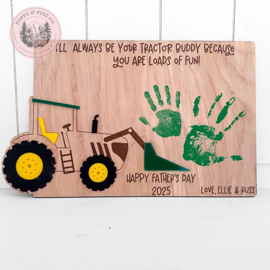 Tractor Buddy Handprint DIY Father's Day DIGITAL - Etsy