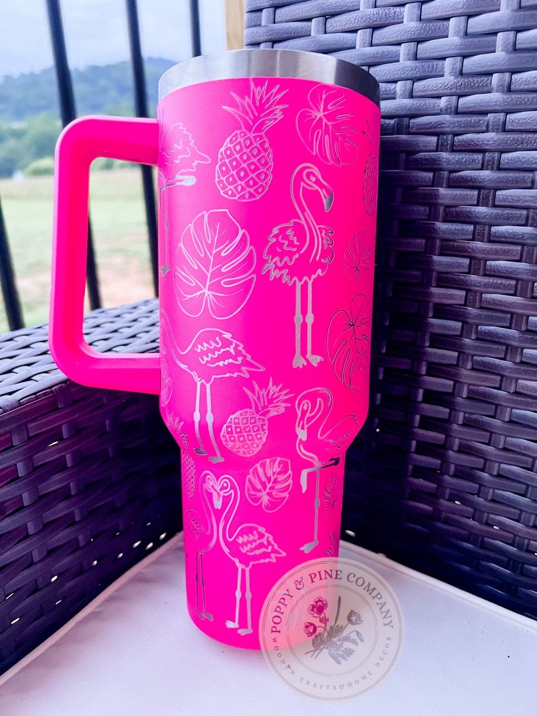 Tropical Flamingo Wrap Full 40 Oz Cup| Digital| Laser Cup Wrap| Hand ...