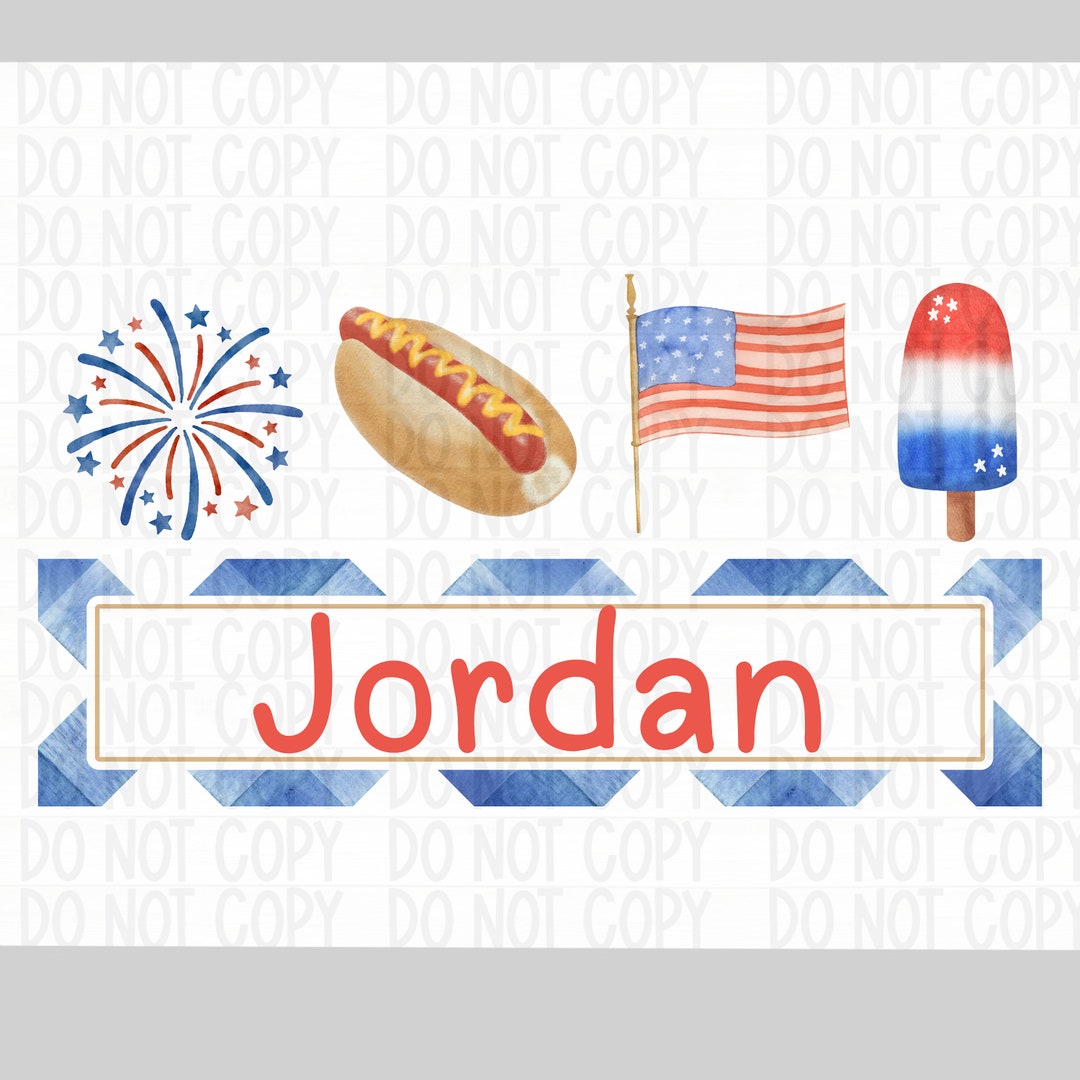 American Name Digital Watercolor - Etsy