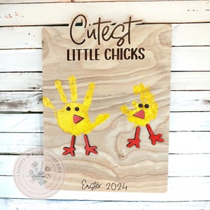 Cutest Little Chick Handprint Sign | DIGITAL FILE - Etsy