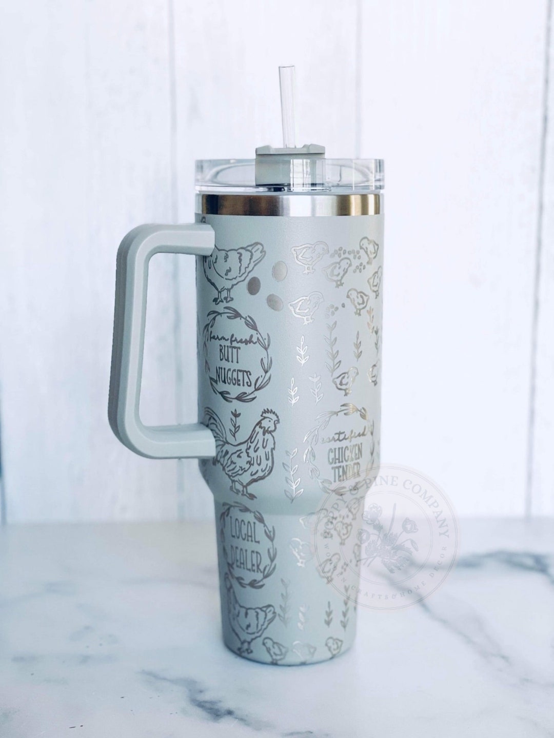 Hand Drawn Chicken Design Full 40 Oz Cup Wrap| Rooster| Chicks| Digital ...