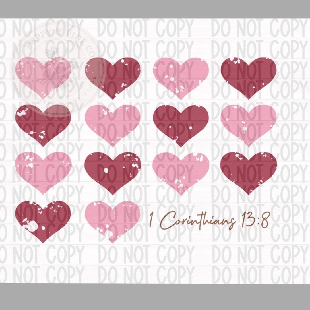 1 Corinthians 13:8 PNG| Digital Design| Valentines Day| Christian ...