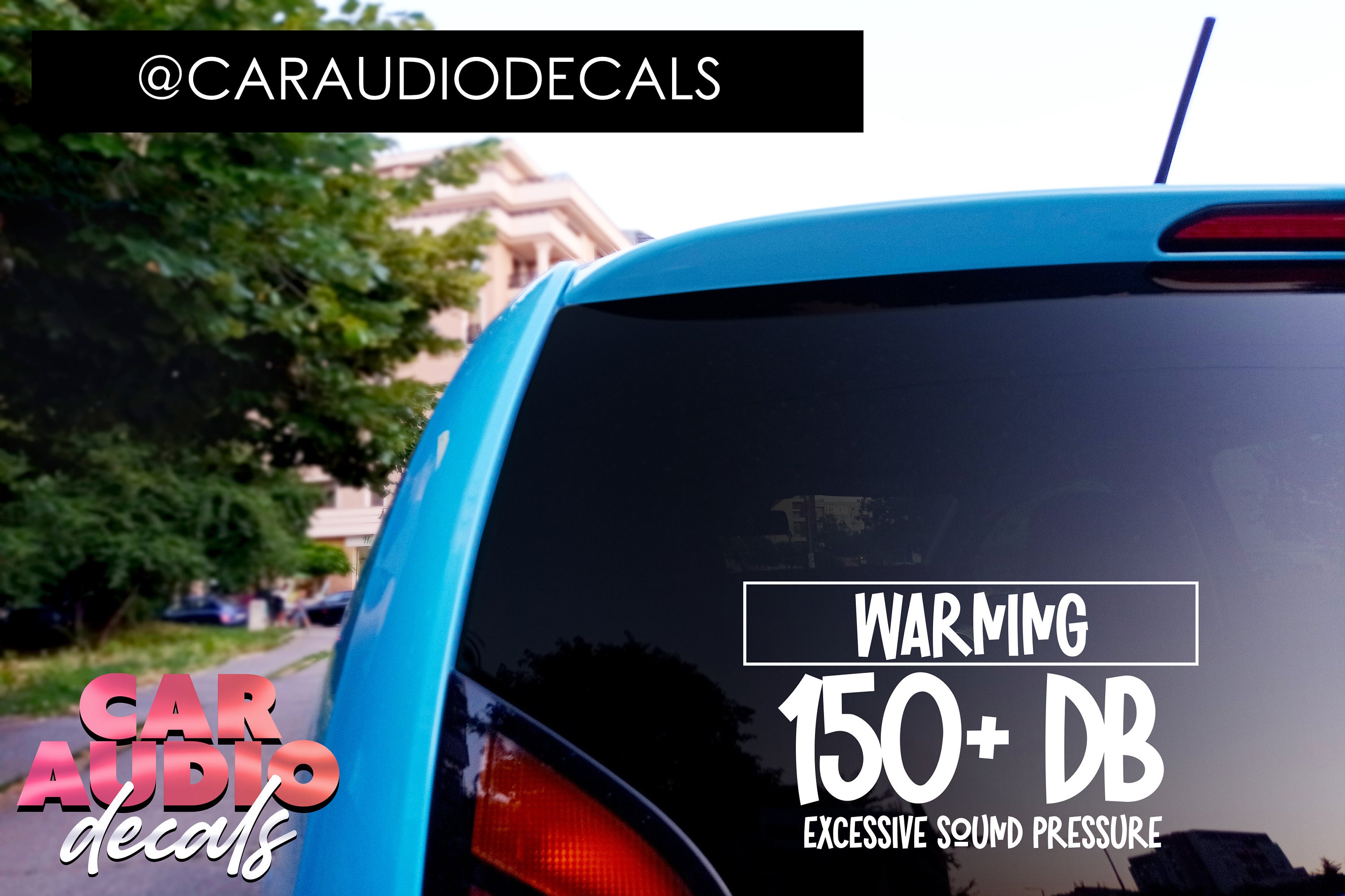 Warning 150+ Db-basshead Decals-subwoofer-car Audio Decals-car Audio ...