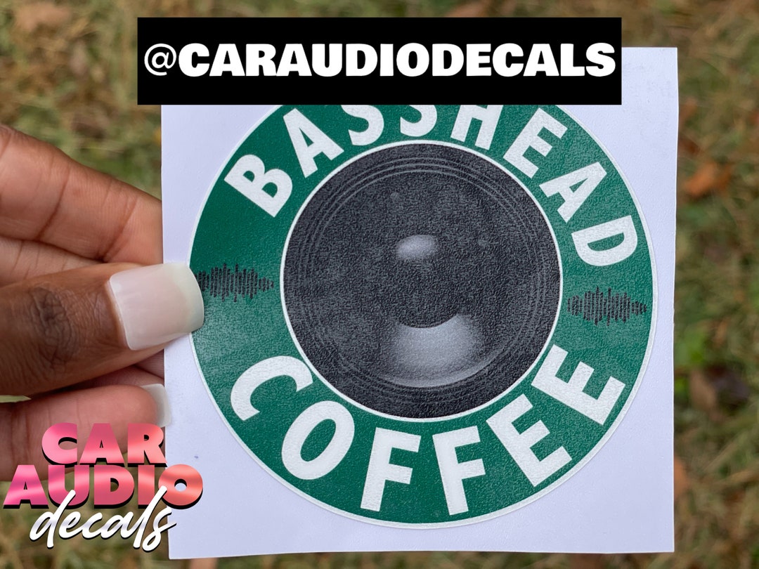 Basshead Coffee-basshead Decals-subwoofer-car Audio Decals-car Audio ...