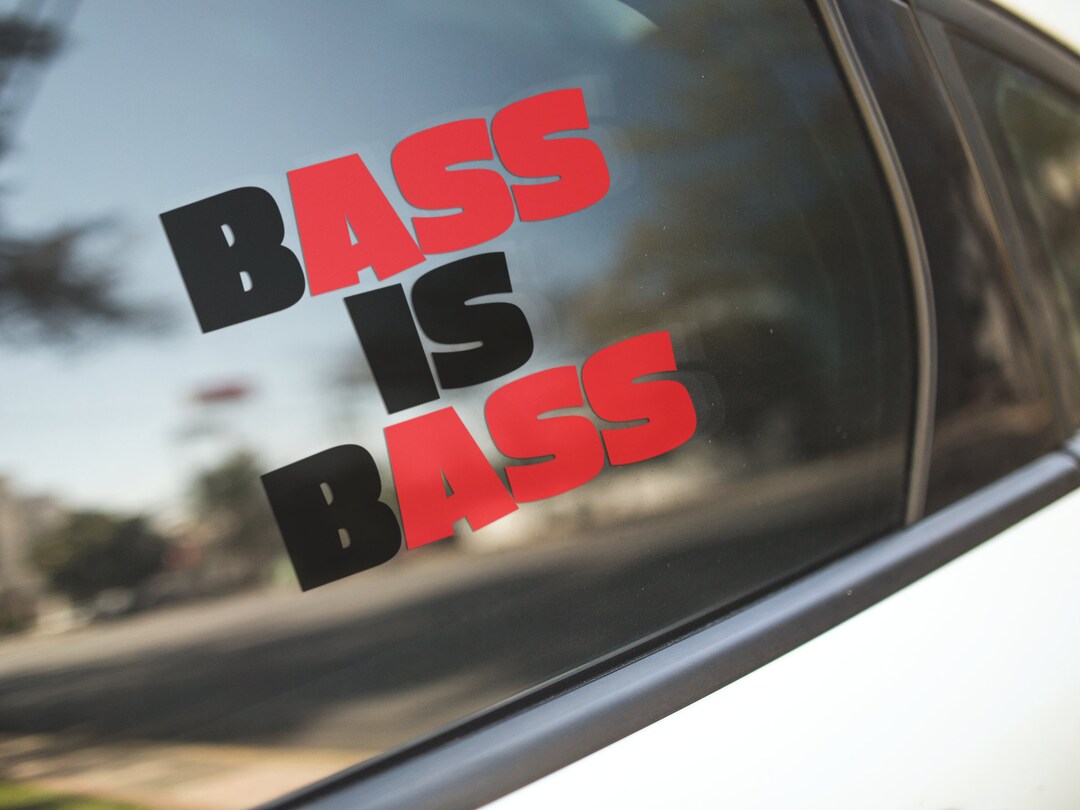 Bass Is Bass Decal Car Audio Decals Basshead Decals Subwoofer Bass Decals Etsy