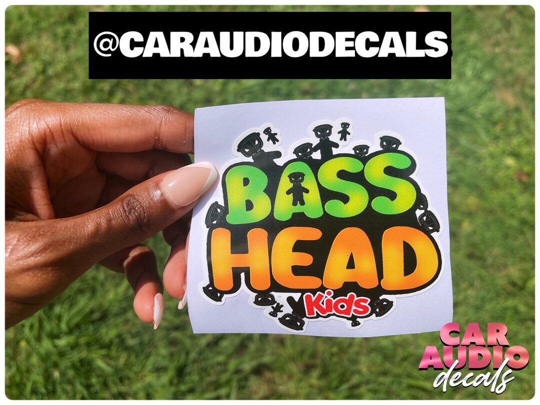 Bass Head Kids Decal - Etsy
