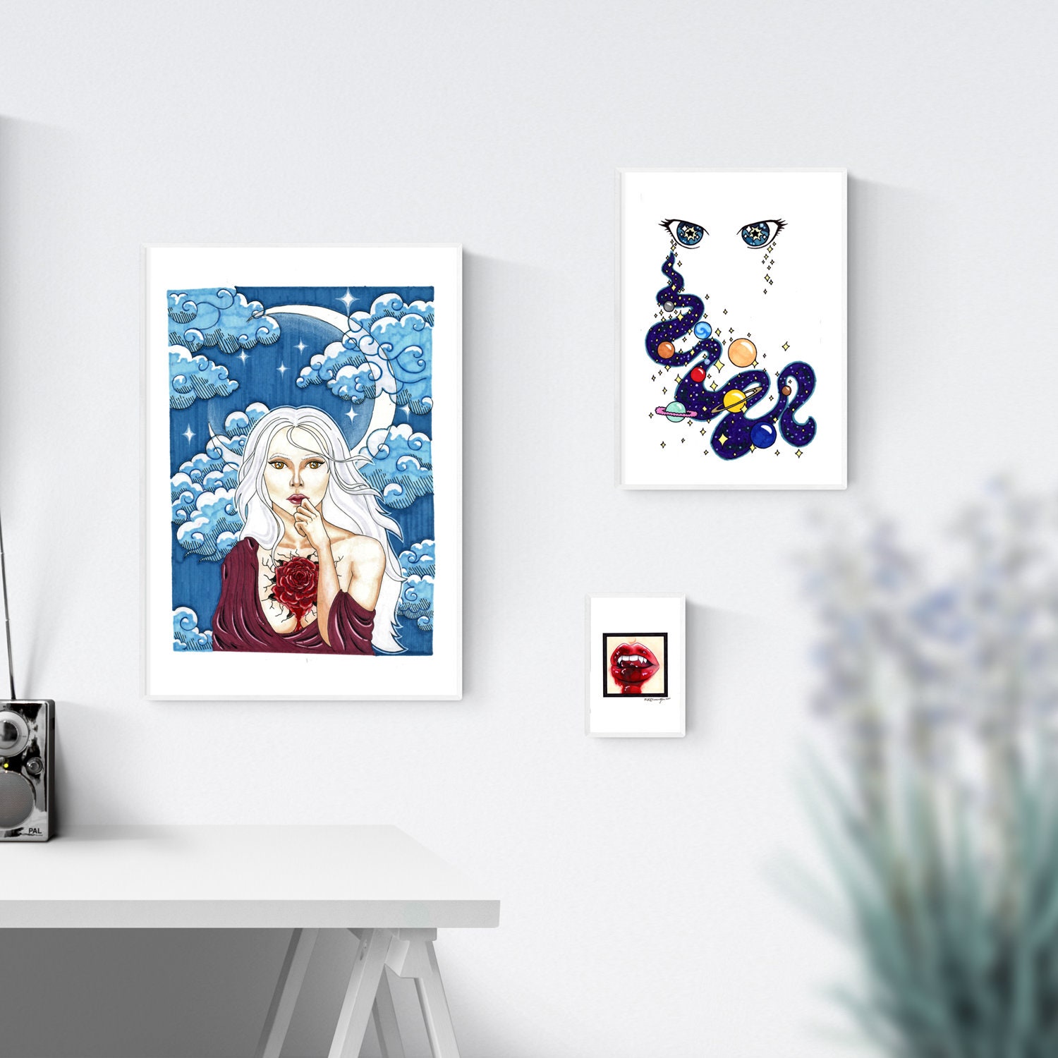 Starry Galaxy Tears Print - Etsy